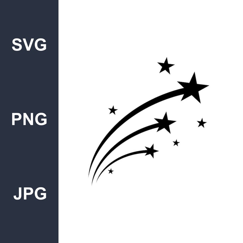 Shooting Stars SVG Instant Download SVG, PNG, Jpg Digital Download ...