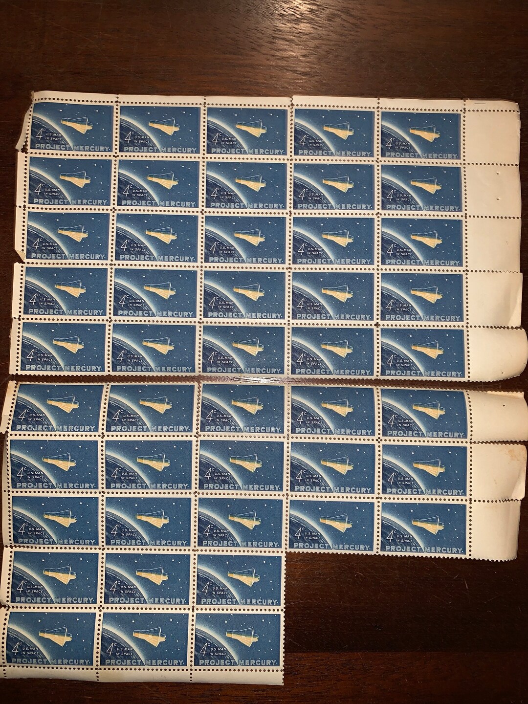 46 Project Mercury 4 Cent Stamps, 1962 Project Mercury Stamps - Etsy
