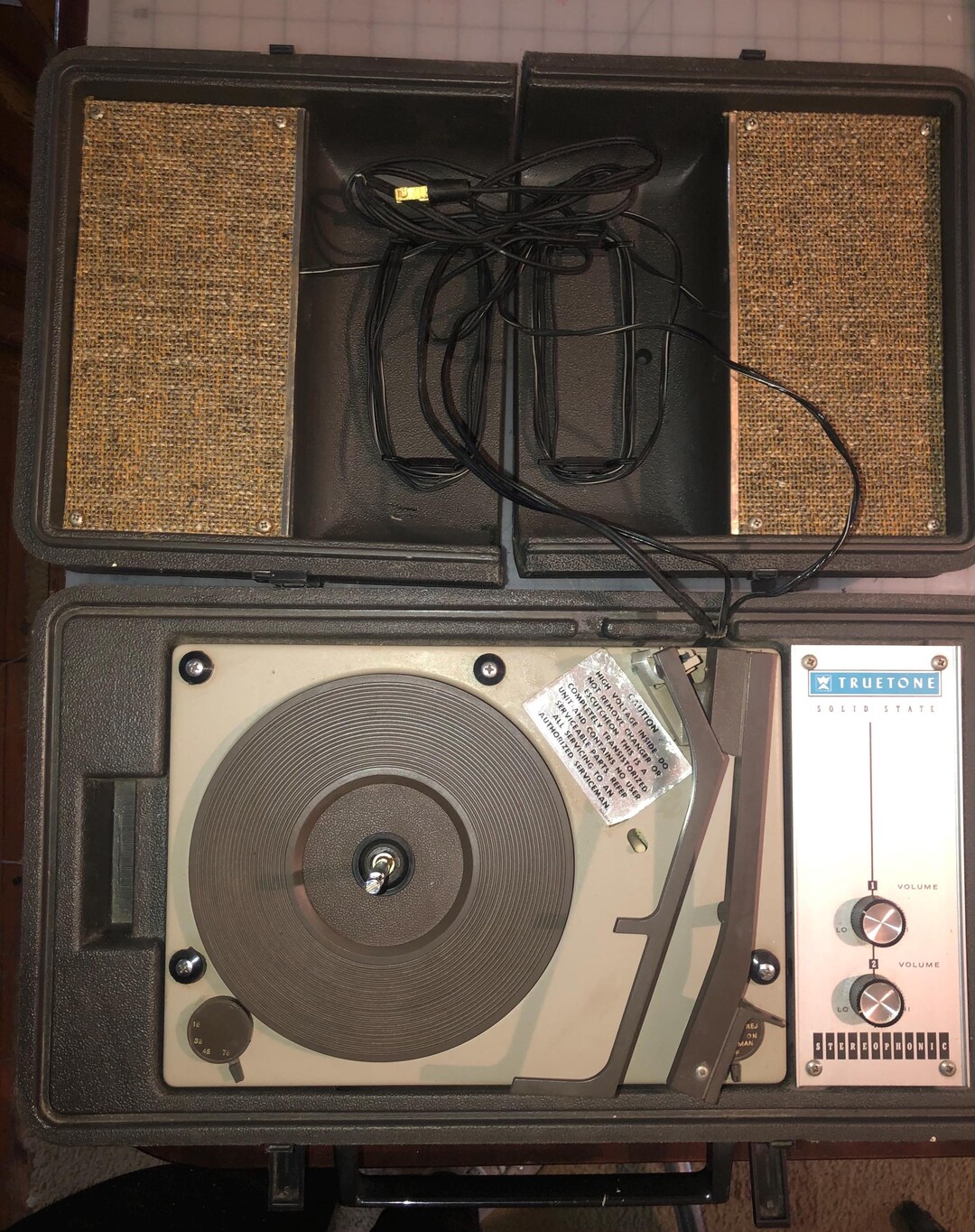 Vintage Truetone Solid State Stereophonic Portable Record Player W ...