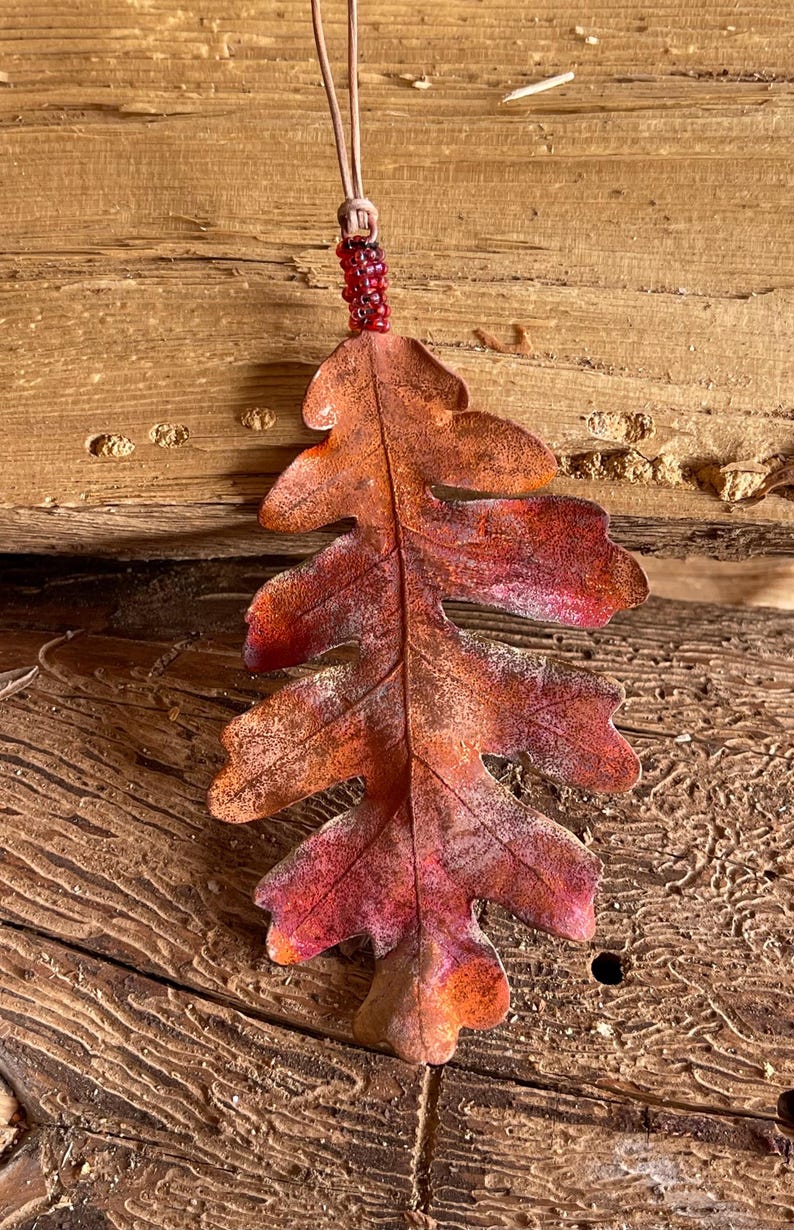 Copper Oak Leaf - Etsy