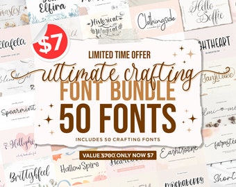 Best Seller Font Bundle Cricut Fonts, Procreate Fonts, Canva Fonts ...