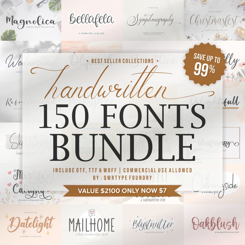 Font Bundles - Etsy