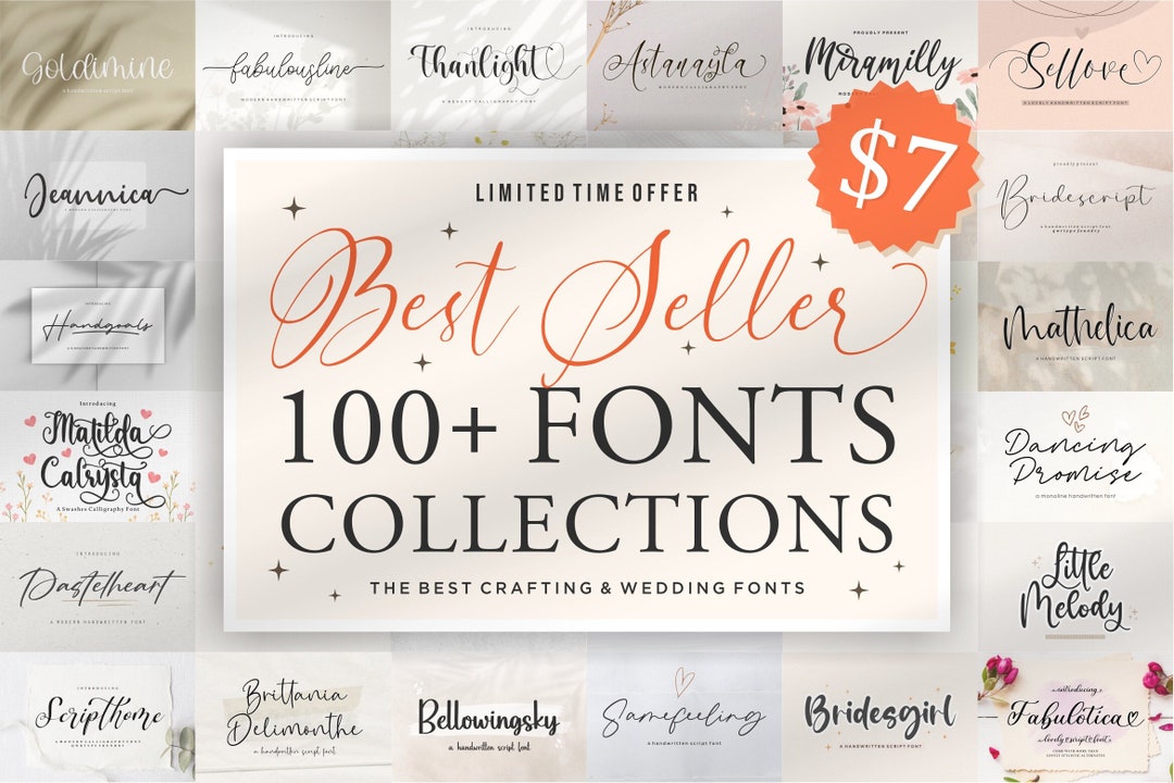 Best Seller Font Bundle - Font Bundle, Handwritten Font, Calligraphy ...