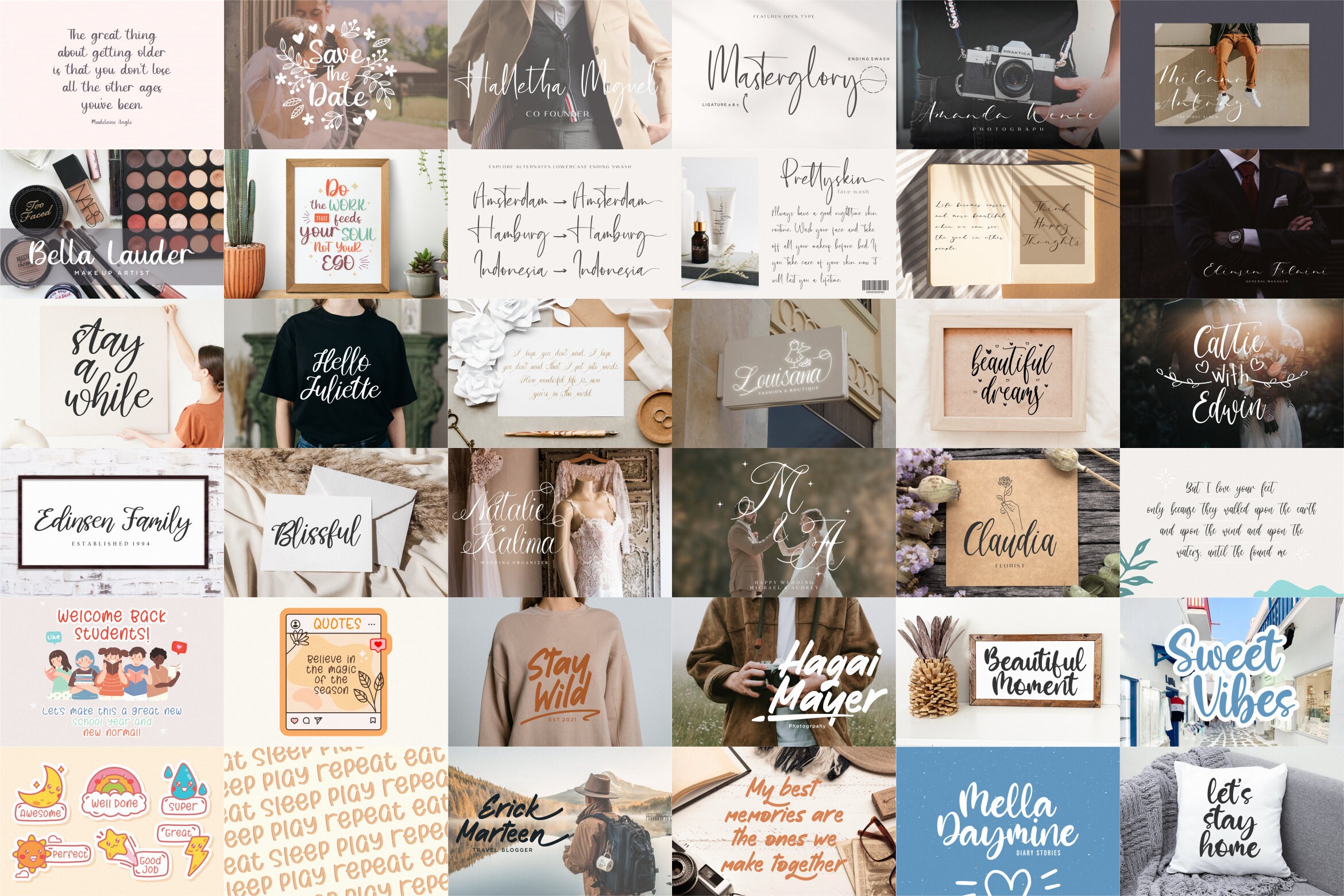 Crafting Handwritten Font Bundle Cricut Fonts Procreate - Etsy