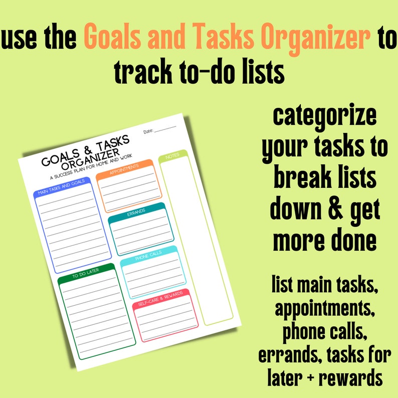 Daily Planner Printable | to Do Lists Organizer | Task Tracker - Etsy