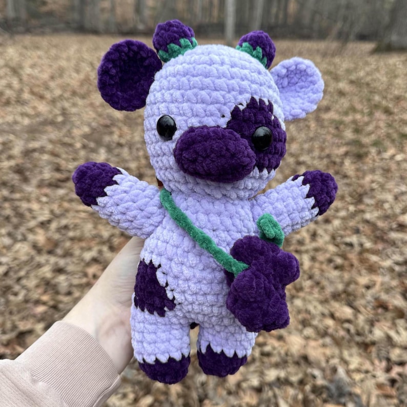 Fruit Themed Crochet Cow Plush | Soft Handmade Colorful & Themed Cuties ...
