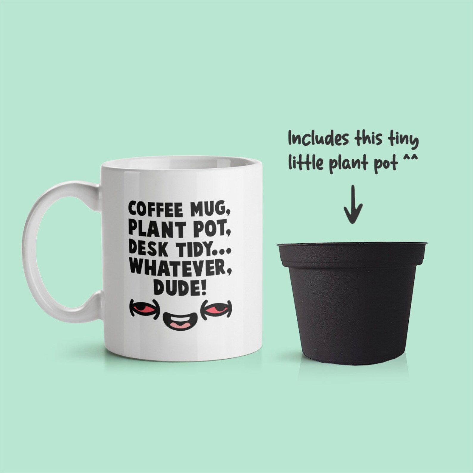 Funny Plant Pot Mug Cute Plant Pot Vase Cactus and Succulents Funny ...