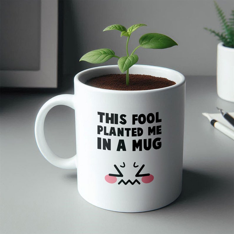 Funny Plant Pot Mug Cute Plant Pot Vase Cactus and Succulents Funny ...
