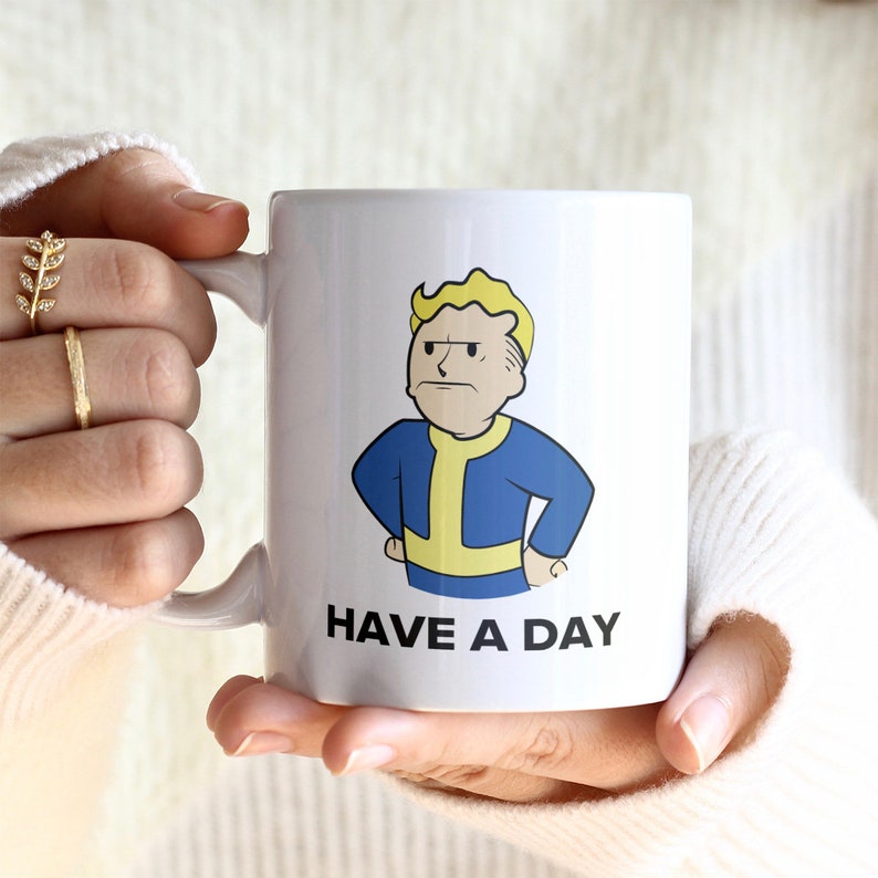 Fallout Mug Vault Boy I'm Fine Mug Ceramic Gift for Him Her Mug 11oz ...