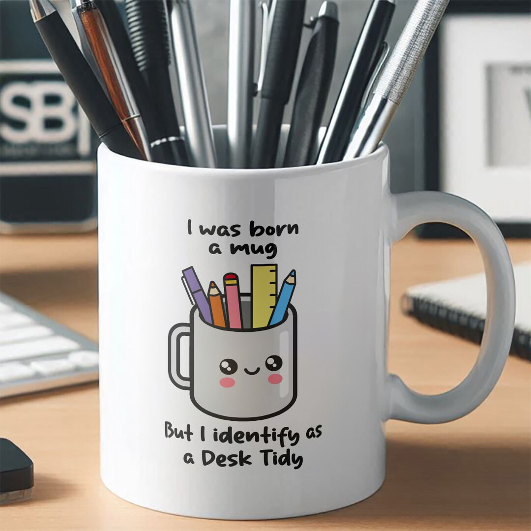 Funny Pen Holder Mug Fun Design Pen Pot Funny Desk Tidy Office ...