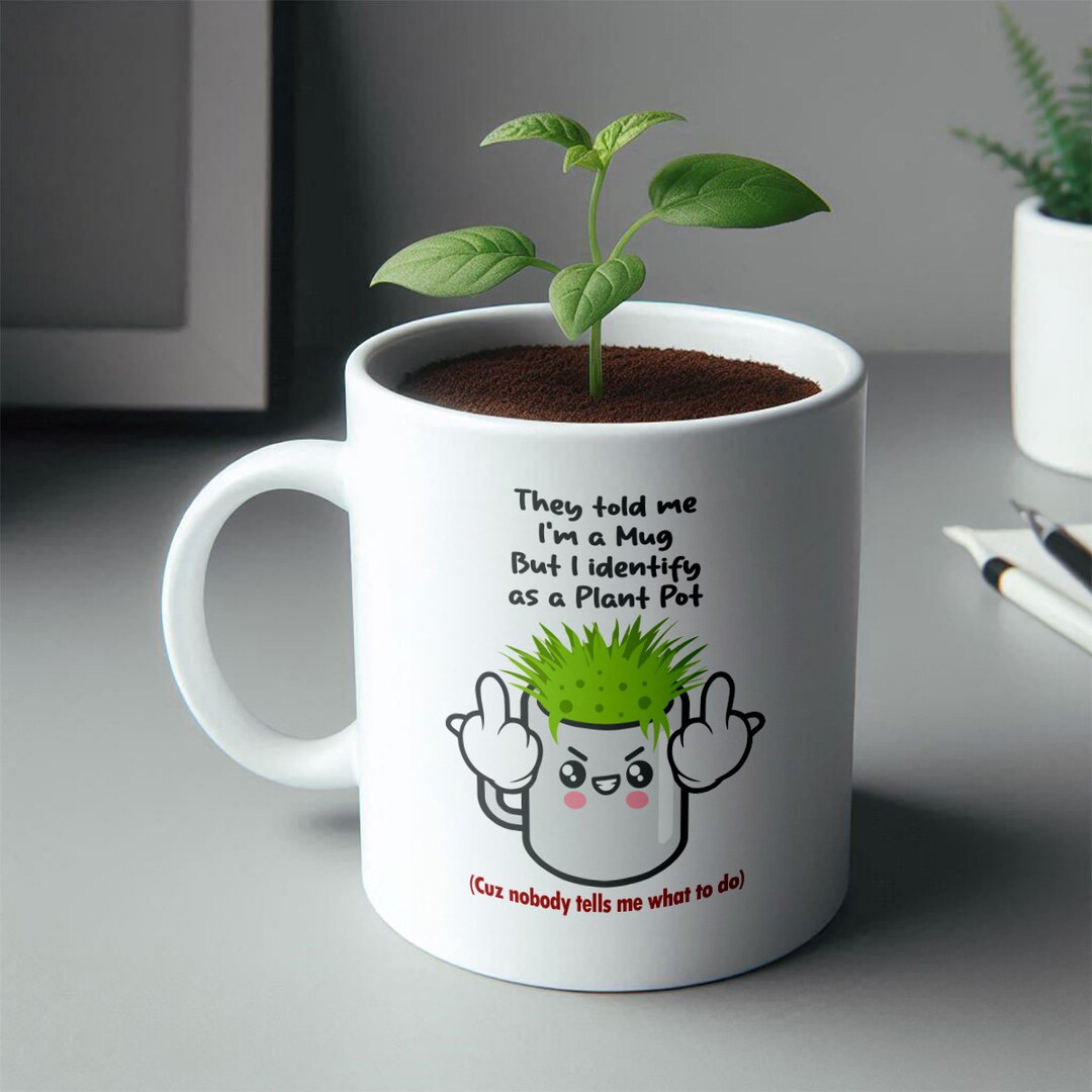 Funny Rude Plant Pot Mug Cute Plant Pot Vase Cactus and Succulents ...