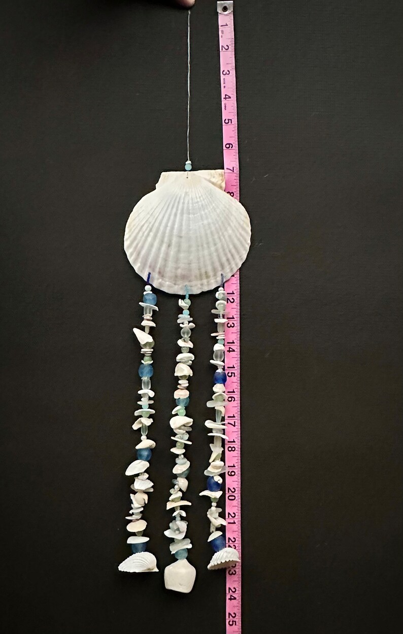 White & Blue Ocean Large Scallop Shell Mobile - Etsy