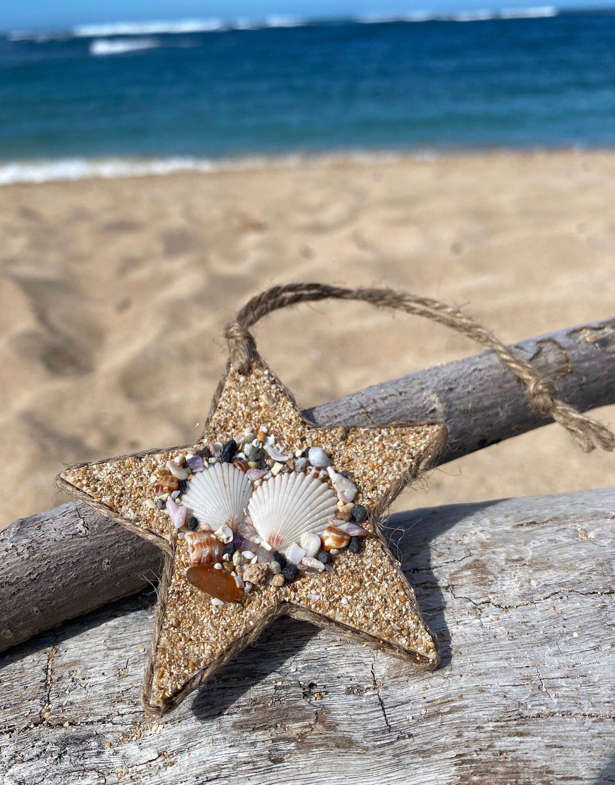 Beachy White Shells Star - Etsy
