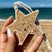Green Sea Glass & White Shells Star Ornament - Etsy