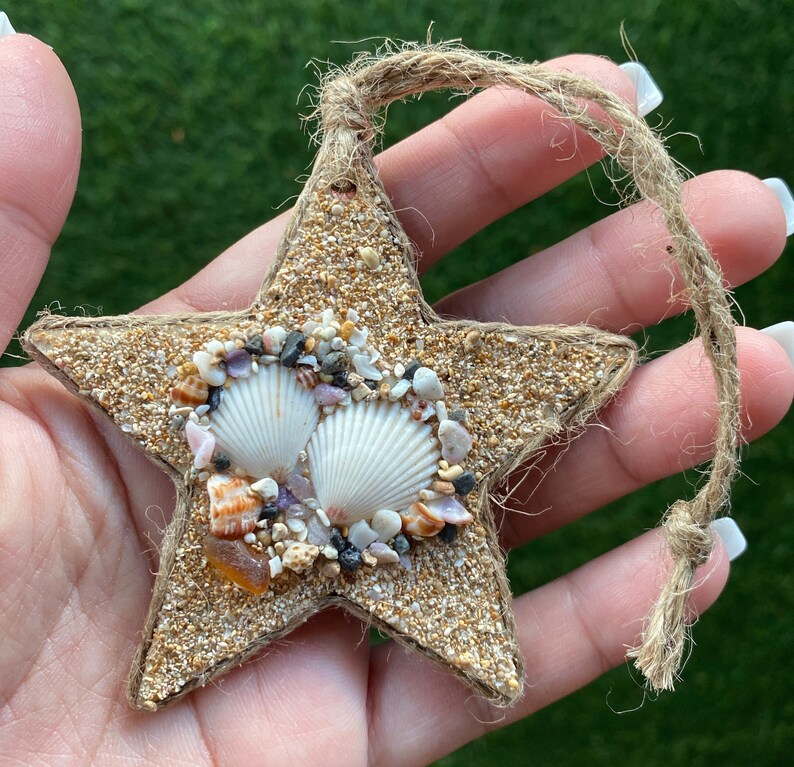 Beachy White Shells Star - Etsy