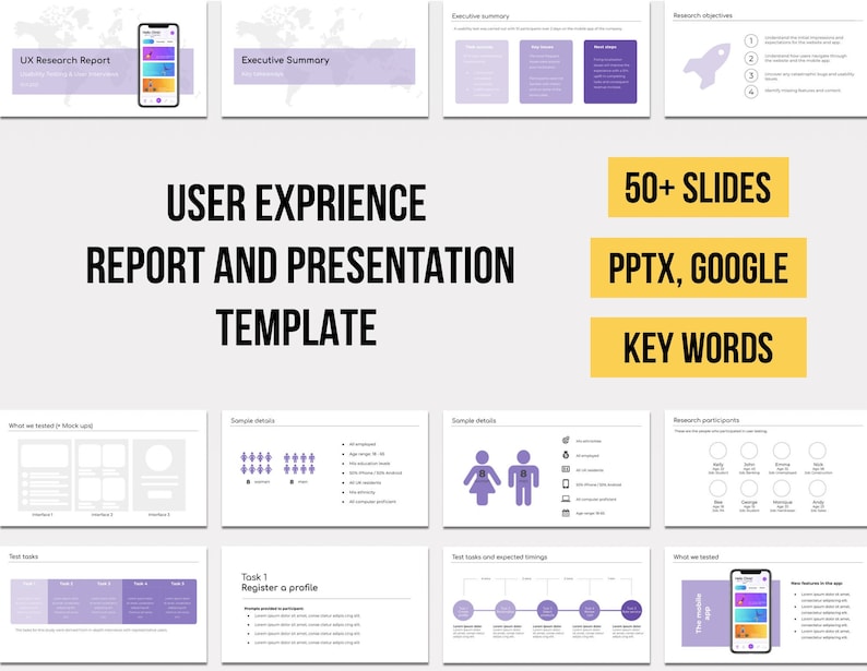 UX Design Presentation and Report, User Research, Usability Testing, UX ...
