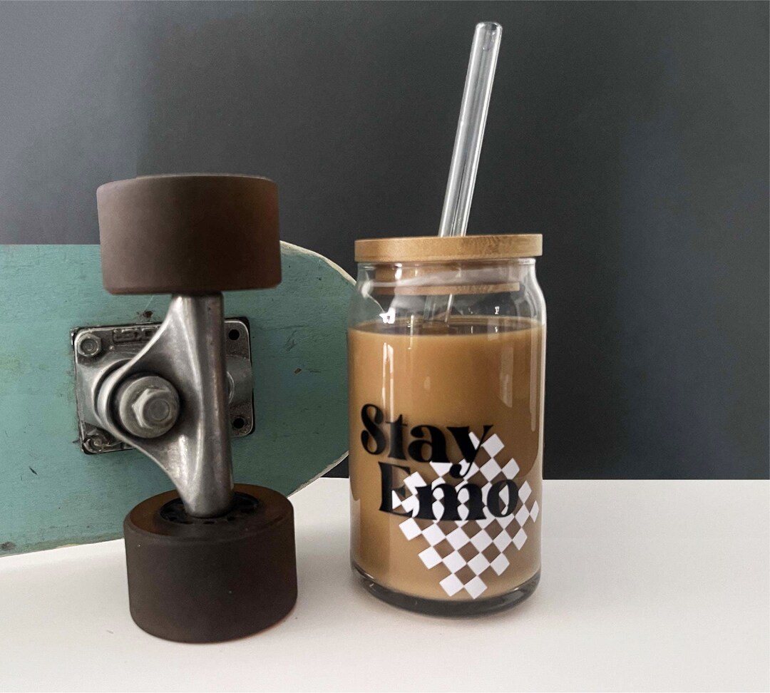 Stay Emo Can Glass Cup - Etsy
