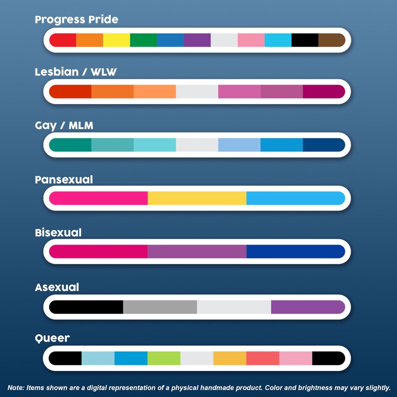 Pride Flag Bar Sticker Progress Pride Trans Non-binary - Etsy