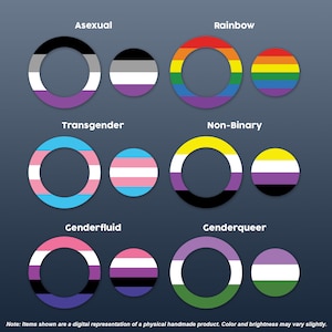 Pride Flag Ring & Circle Sticker | Mini Subtle Custom LGBTQIA+ Dots - Etsy