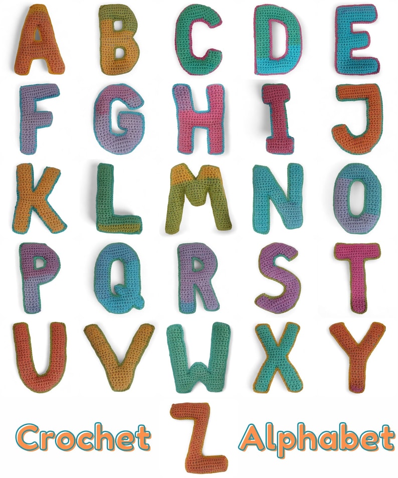 Crochet Alphabet Letters - Etsy