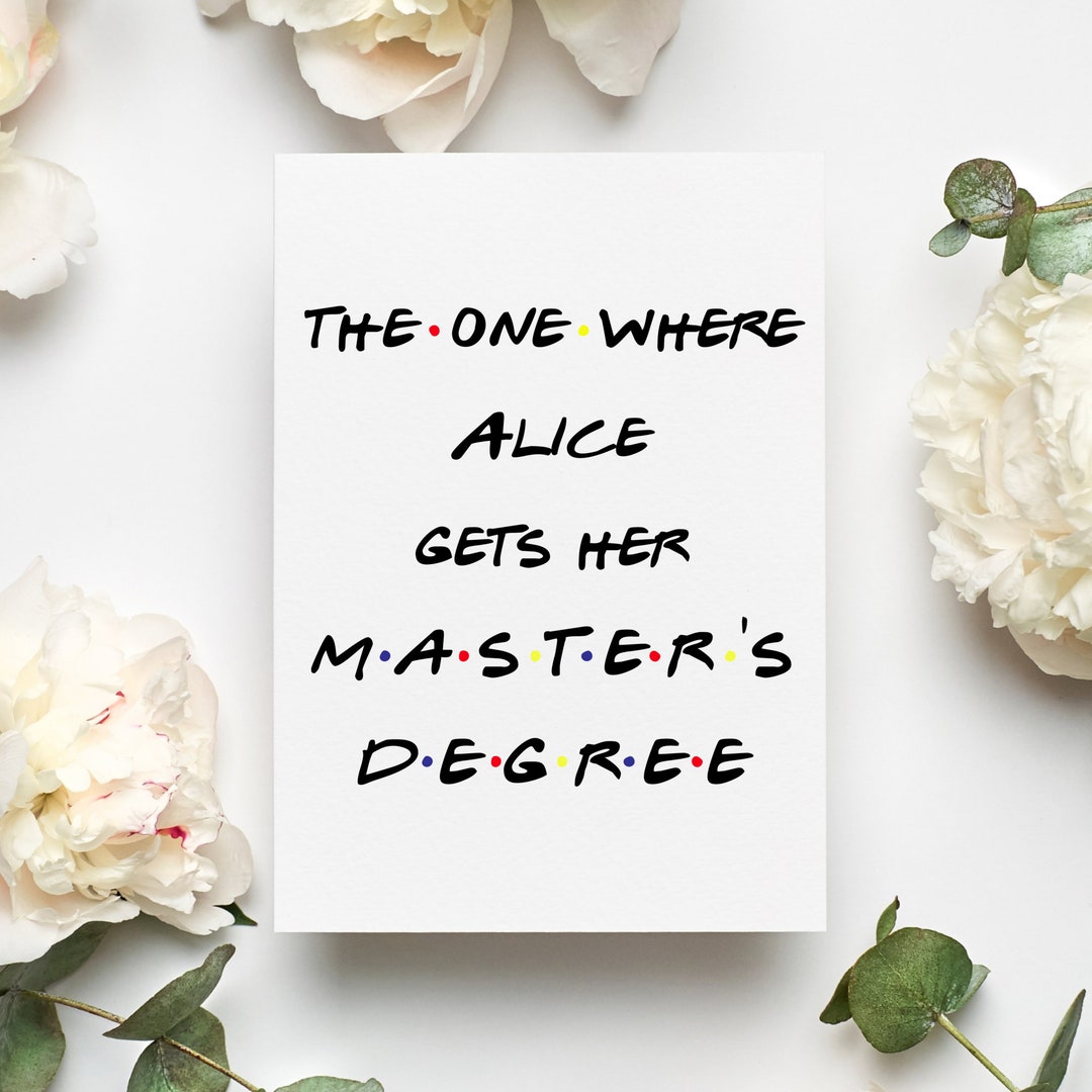 Personalized Masters Degree Card College Graduation Greeting - Etsy