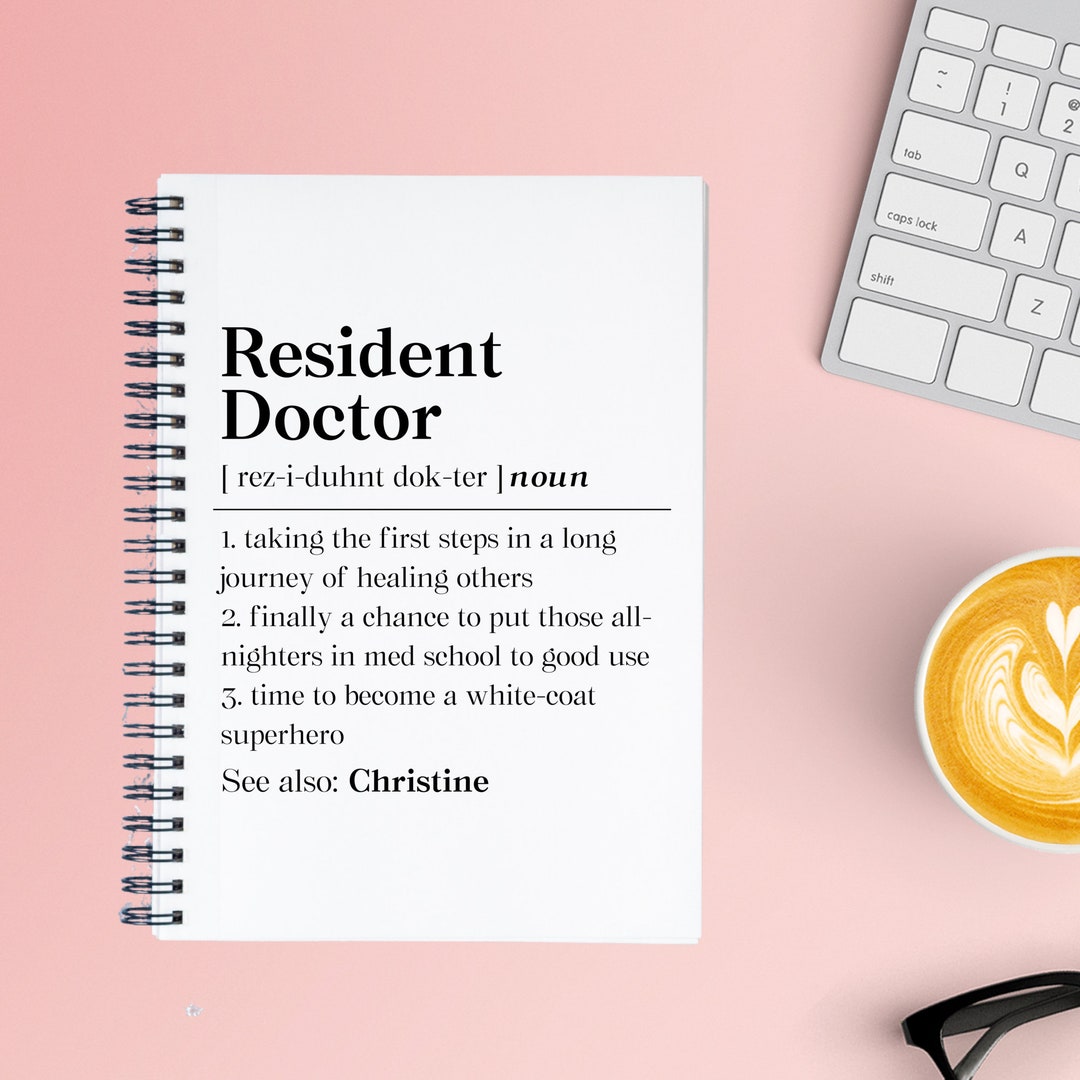 Custom Resident Doctor Definition Notebook, Medical School Grad Gift ...
