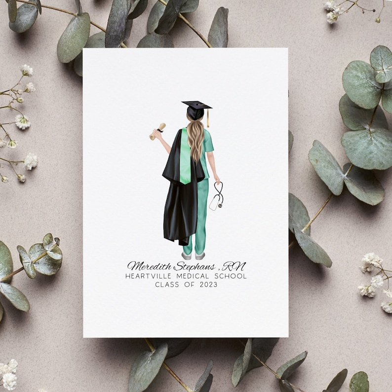 Nursing School Graduation Card Personalized Nurse Graduate - Etsy