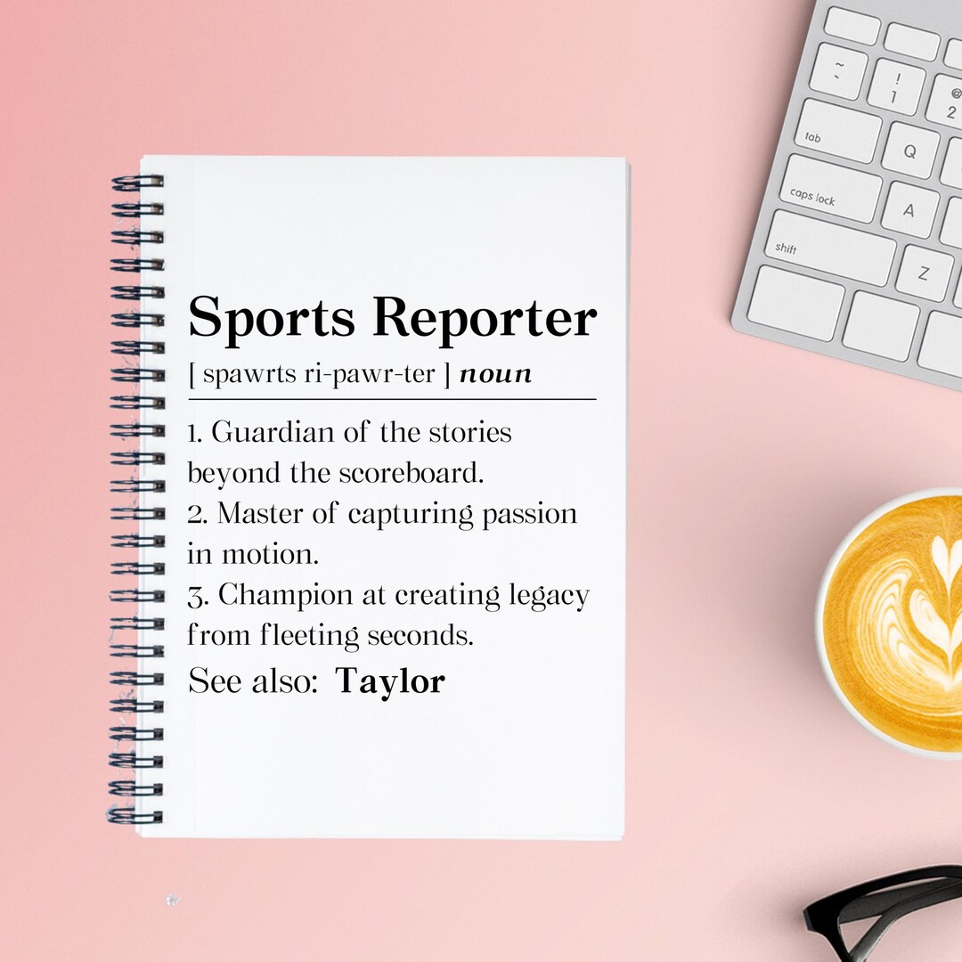 Personalized Sports Reporter Appreciation Notebook, Sports Commentator ...