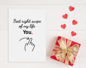 Swiped Right Card | Etsy