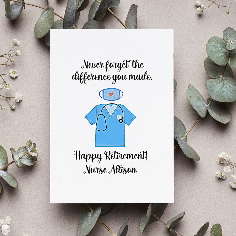 Personalized Nurse Happy Retirement Card Nurse Leaving Card - Etsy