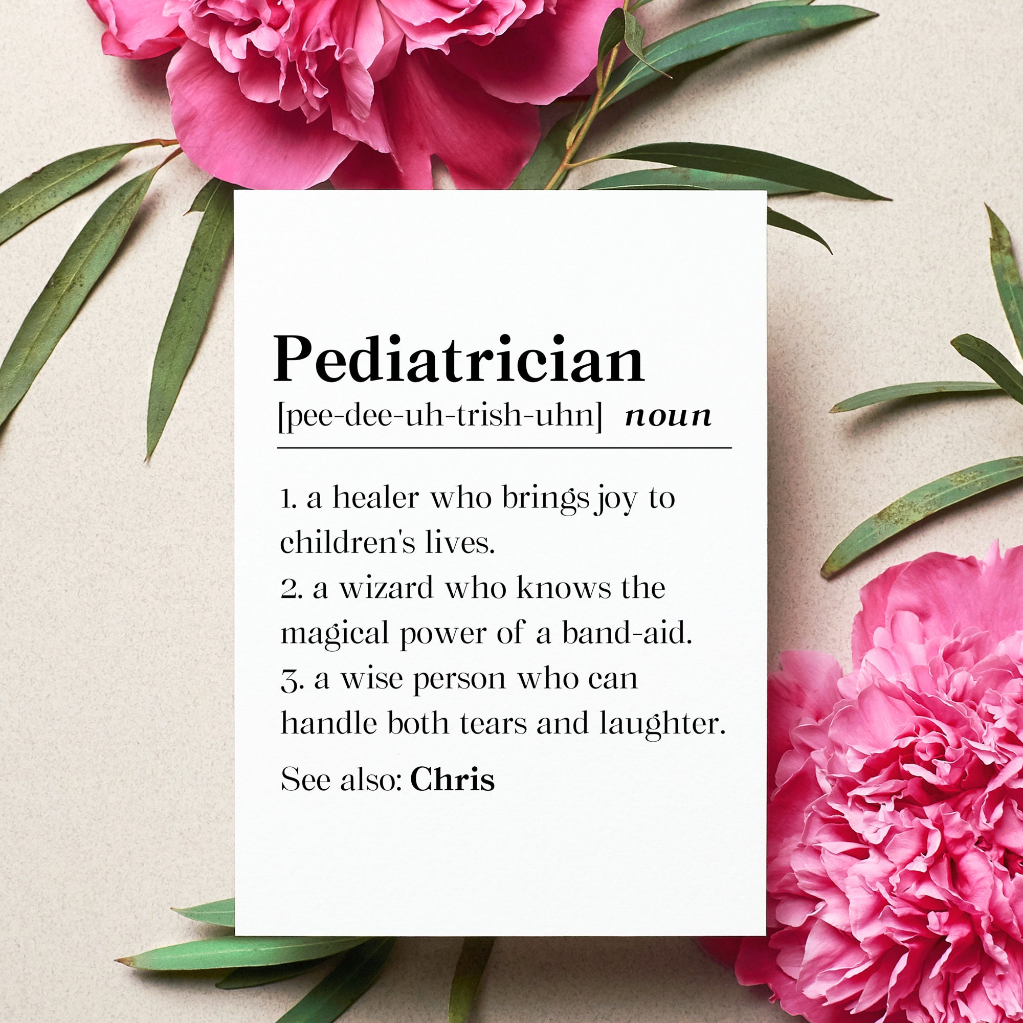 Personalized Pediatrics Resident Card, Pediatrician Graduation Gift ...