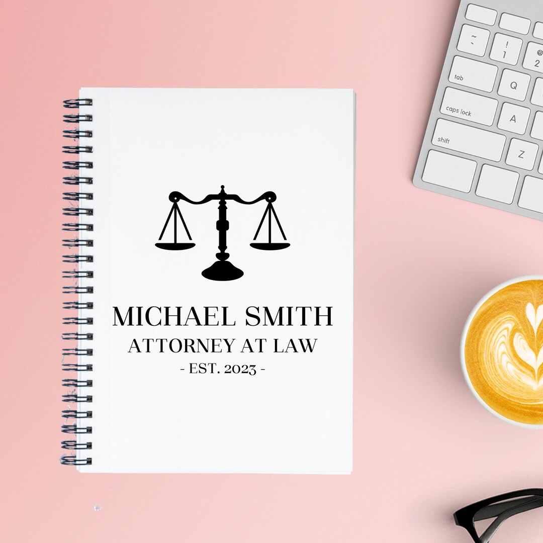 Custom Attorney at Law Notebook, Law School Graduate Gift, Custom ...