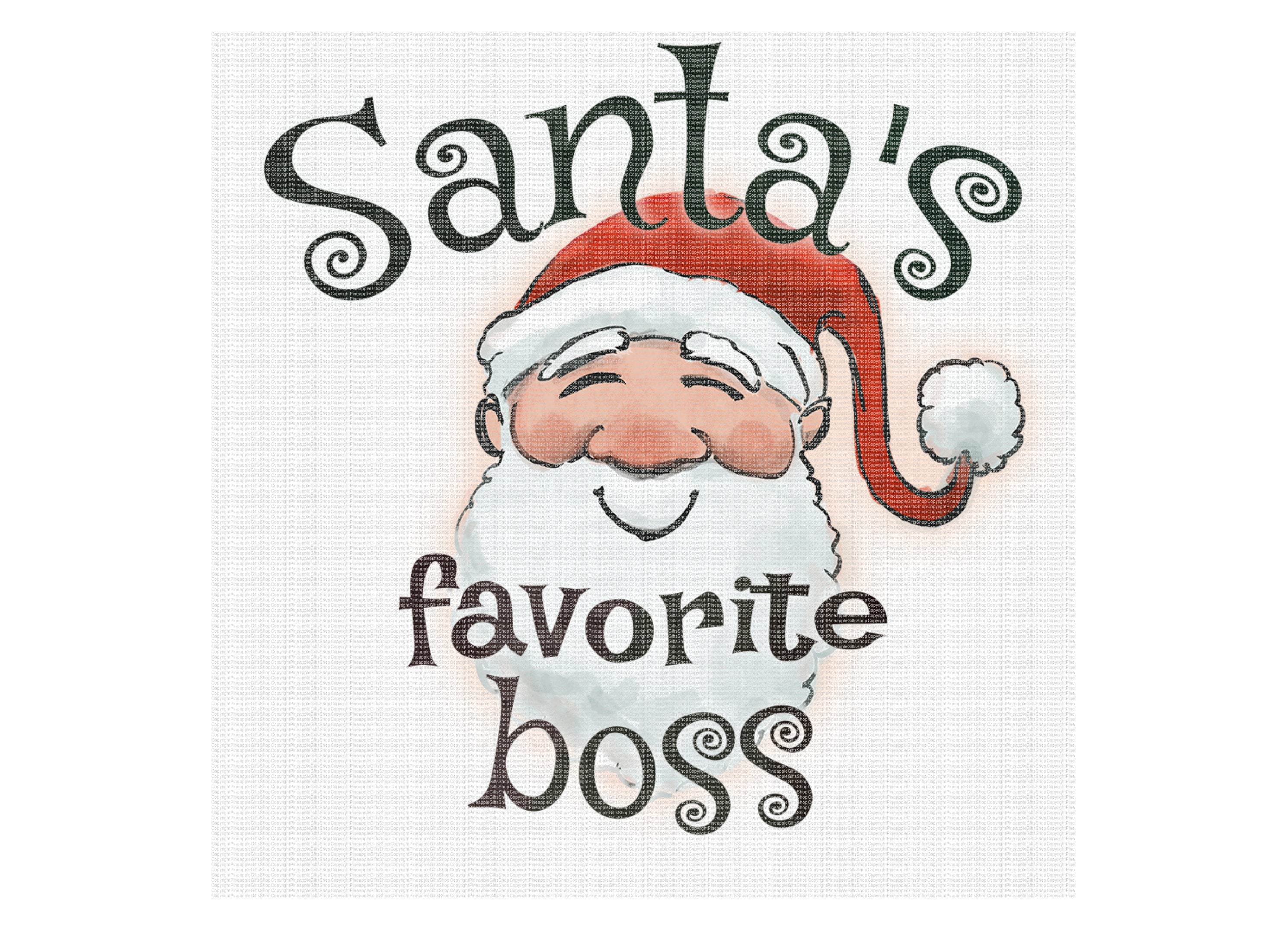 Santa's Boss Png Funny Boss Christmas PNG Santa Boss - Etsy