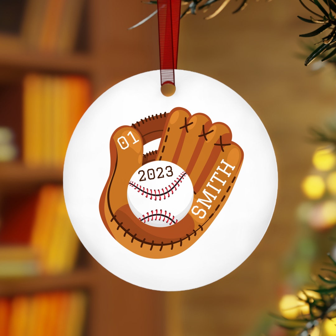 Personalized Baseball Player Christmas for Son Ornament, Custom Catcher ...