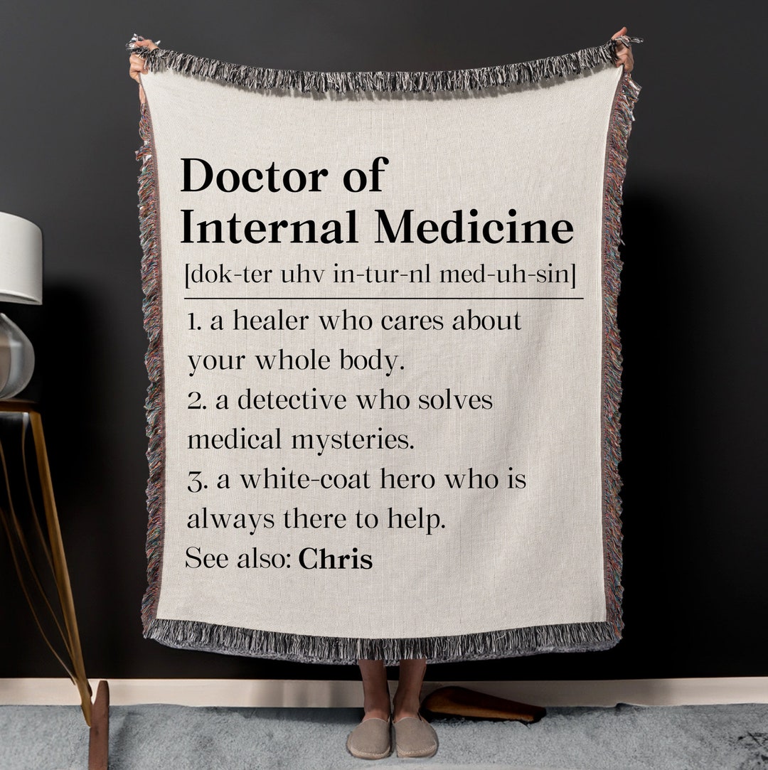 Personalized Internal Medicine Graduate Woven Blanket, Internal ...