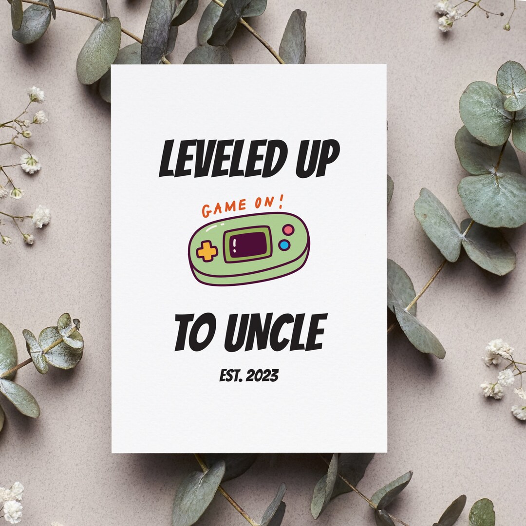 Personalized Leveled up to Uncle Card Promoted to Uncle Gift - Etsy