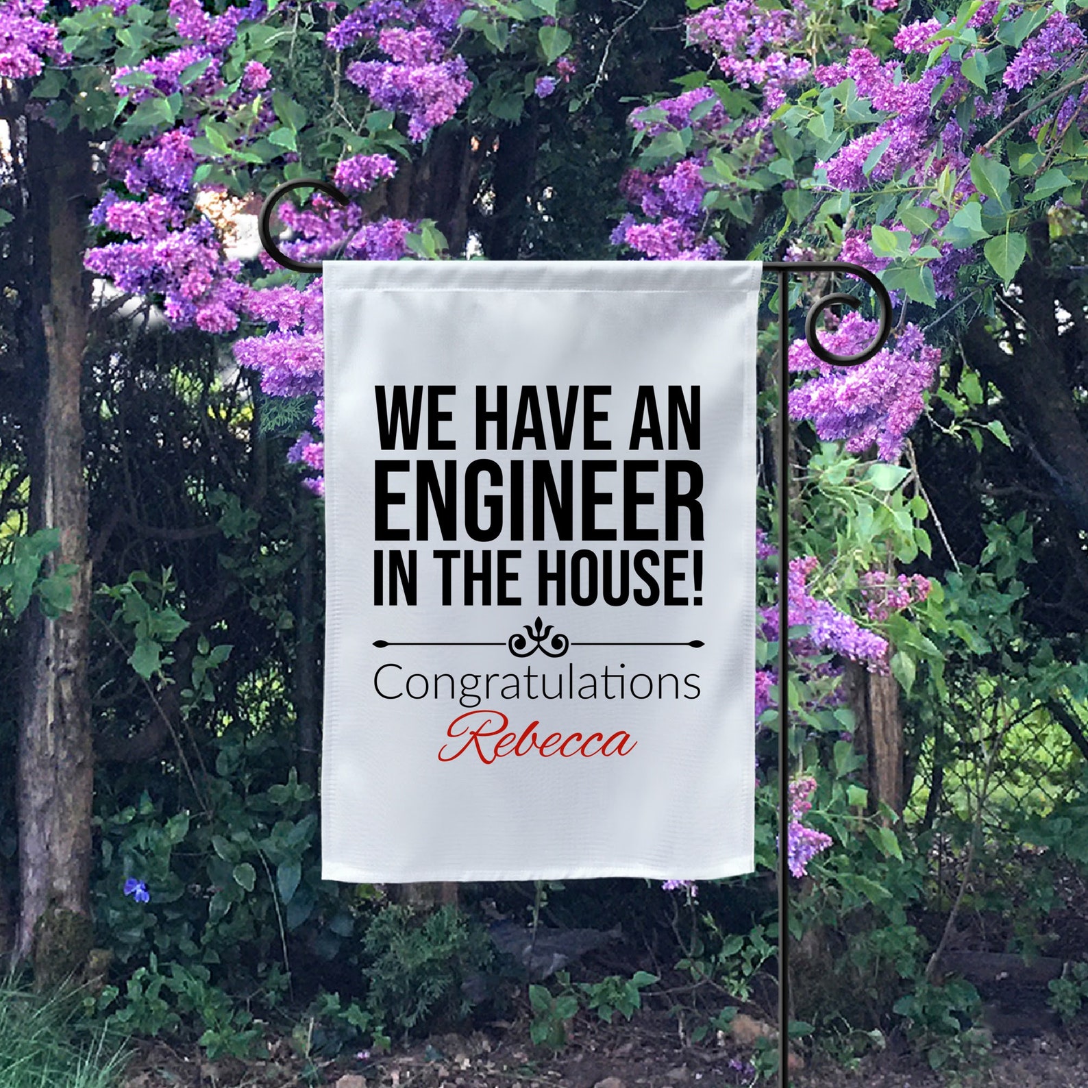 Personalized Engineer Graduation Garden Flag, Engineer Graduation Gifts ...