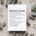Personalized Masters Graduation Card, Custom Masters Graduate Gift, New ...