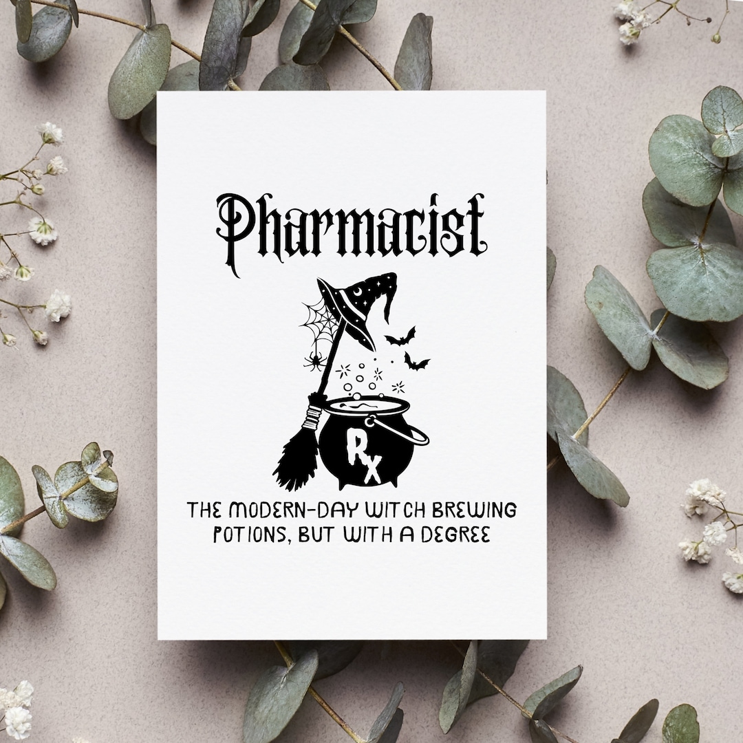 Funny Pharmacist Halloween Card Pharmacy Thanksgiving Gift - Etsy