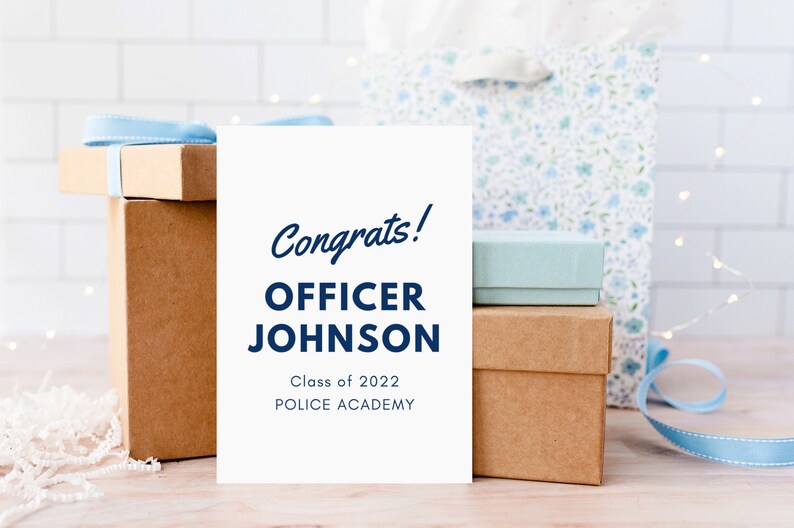 Personalized Police Academy Graduation Card Custom Police | Etsy