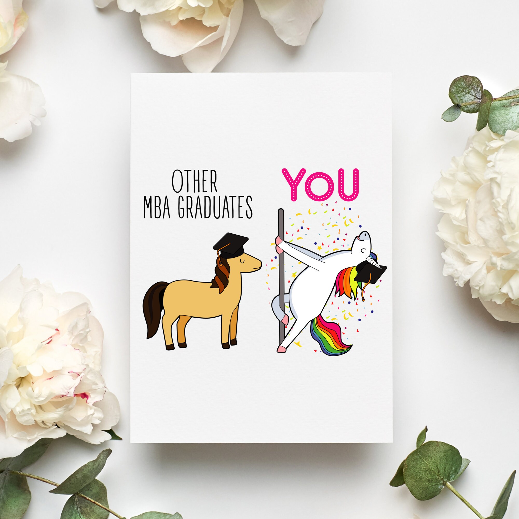 Mba Graduation Card Funny Mba Graduation Card Master of - Etsy