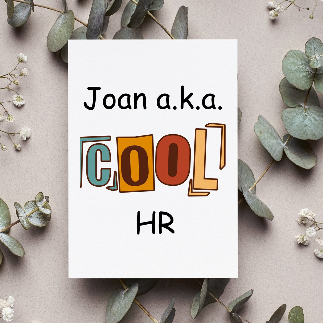 Personalized Hr Thank You Card, Custom Recruiter Gift, Human Resource ...