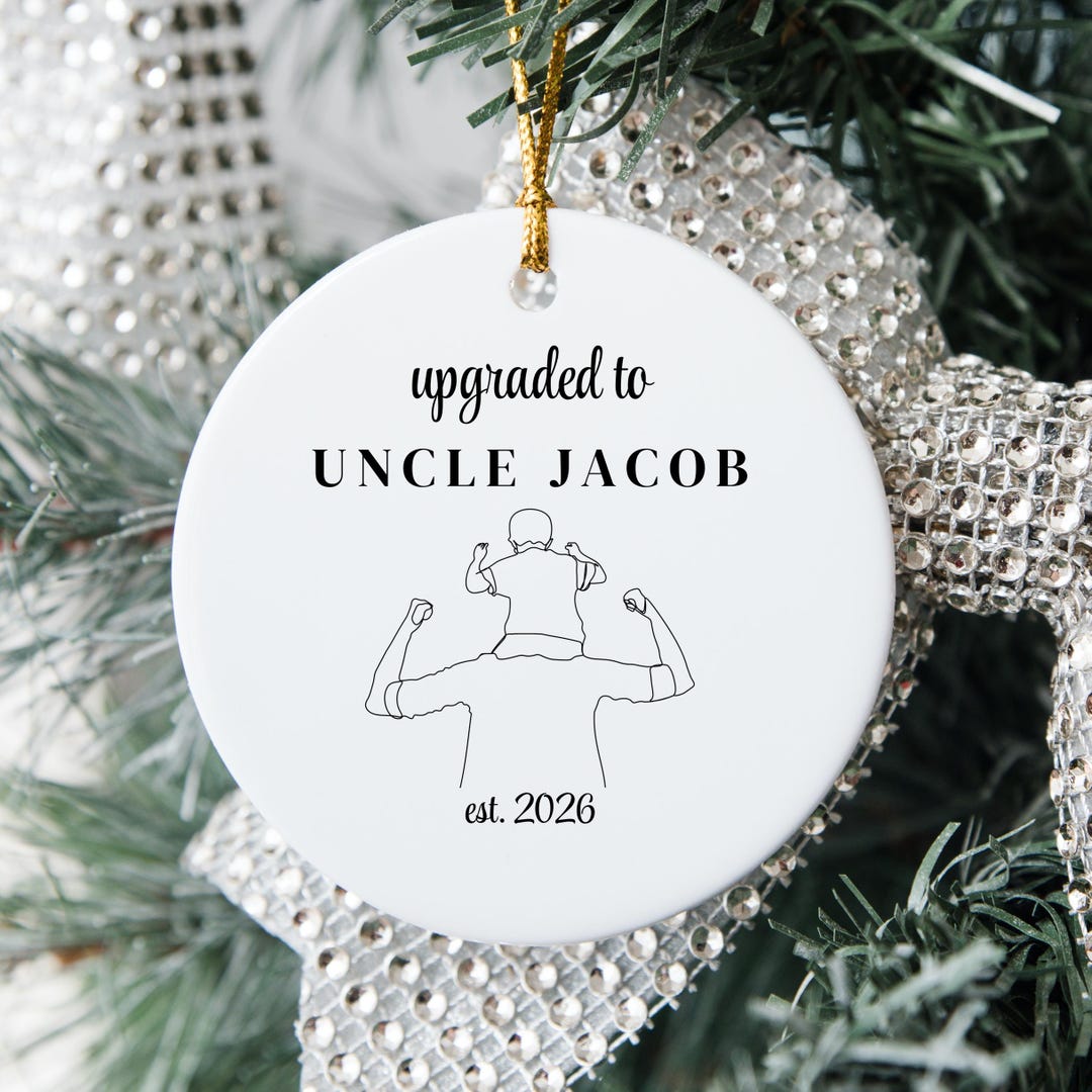 Personalized Upgraded to Uncle Ornament, New Uncle Announcement to ...