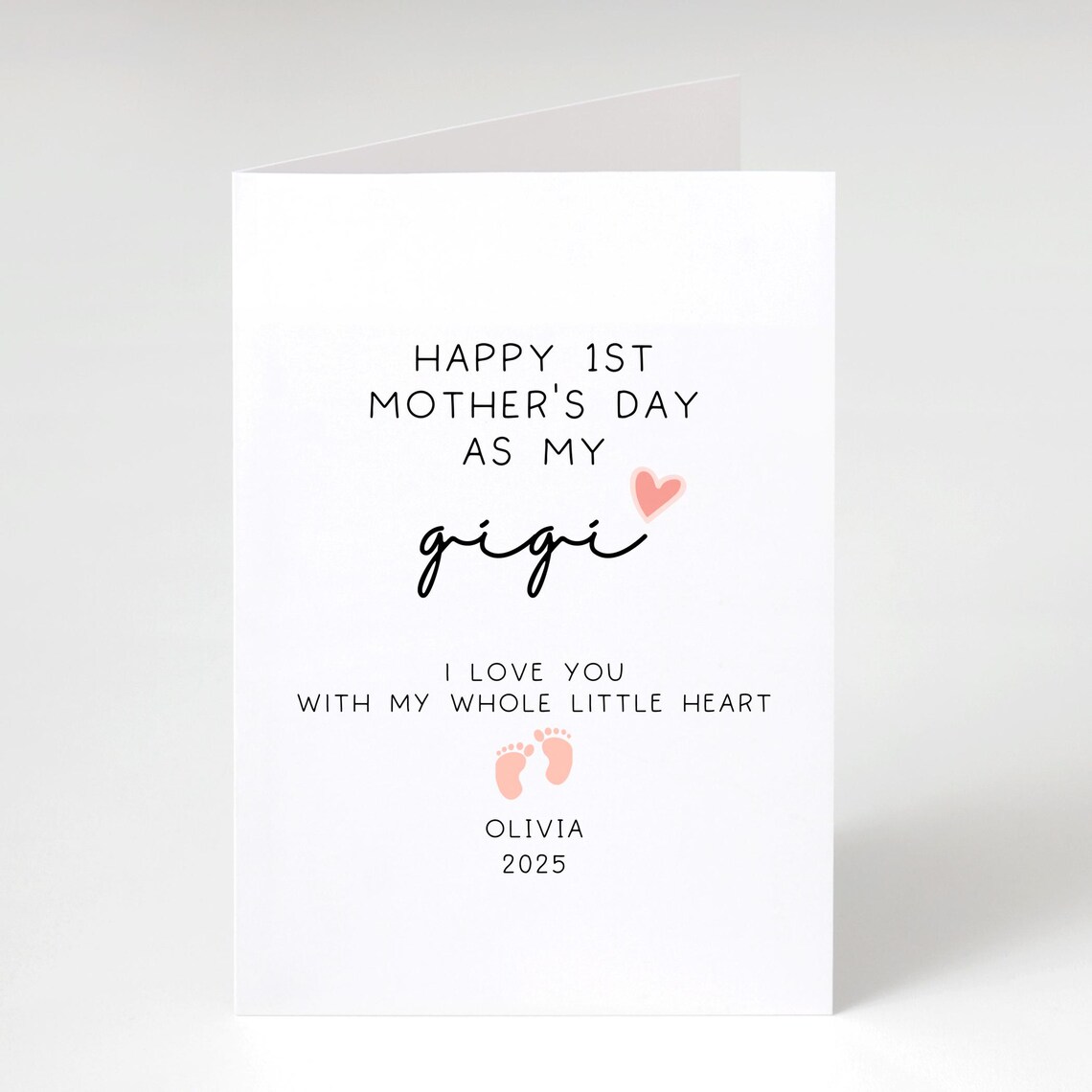 Personalized Gigi First Mothers Day Card, Custom Grandma 1st Mother's ...