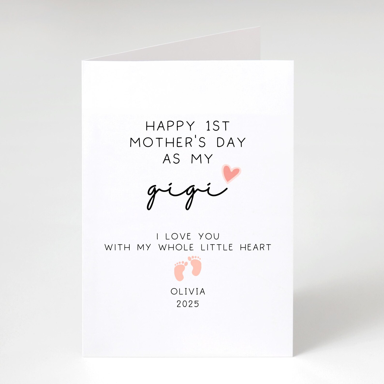 Personalized Gigi First Mothers Day Card, Custom Grandma 1st Mother's ...