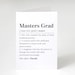 Personalized Masters Graduation Card, Custom Masters Graduate Gift, New ...