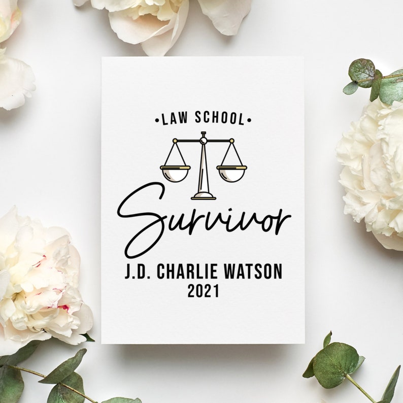 Law School Graduation Card for Son Custom Lawyer Graduation - Etsy