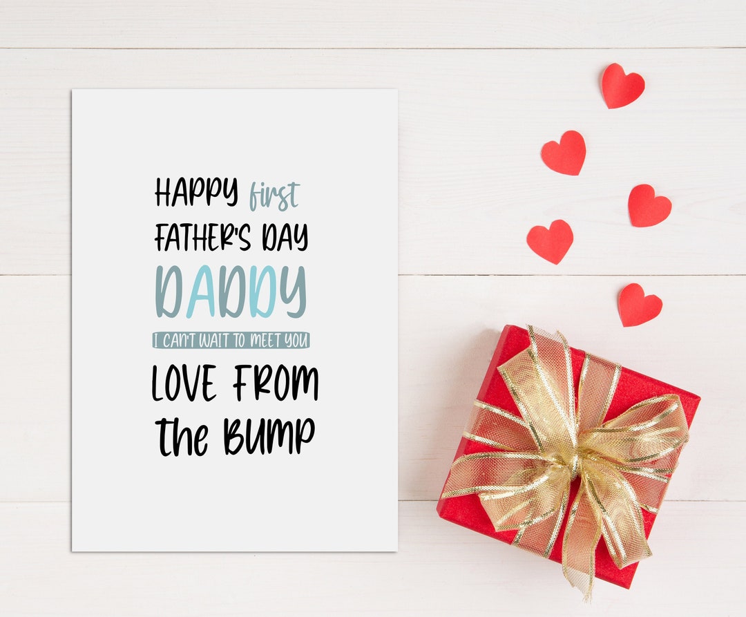 Daddy to Be Happy Fathers Day Card, Card From the Bump, Daddy First ...