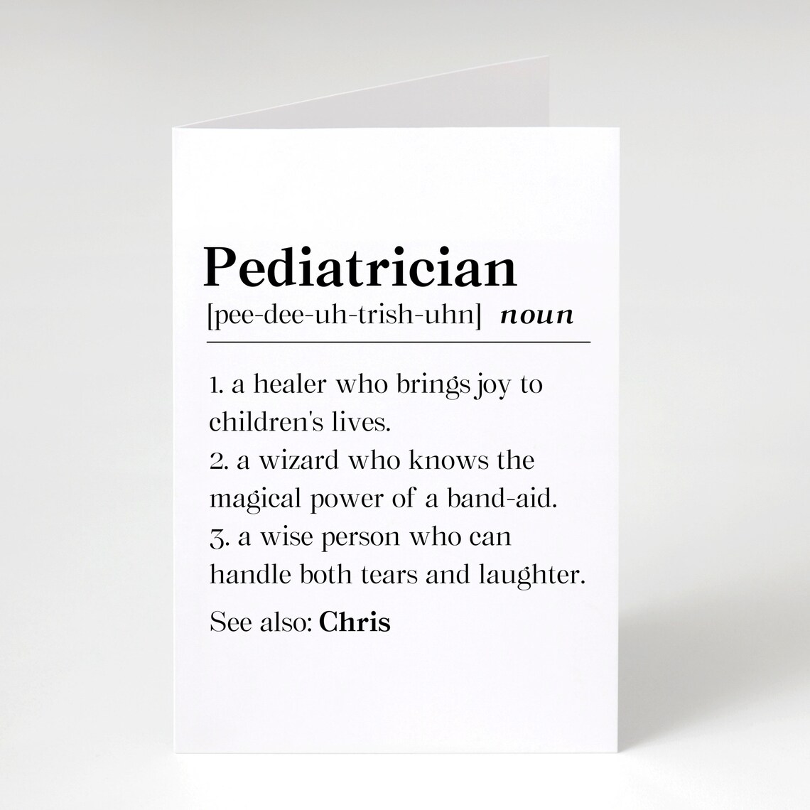 Personalized Pediatrics Resident Card, Pediatrician Graduation Gift ...
