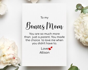 Bonus Mom Card - Etsy